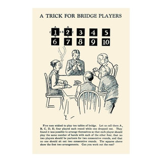 "A Trick for Bridge Players" Digital Paper Print by Retromagic, 17"x24 ...