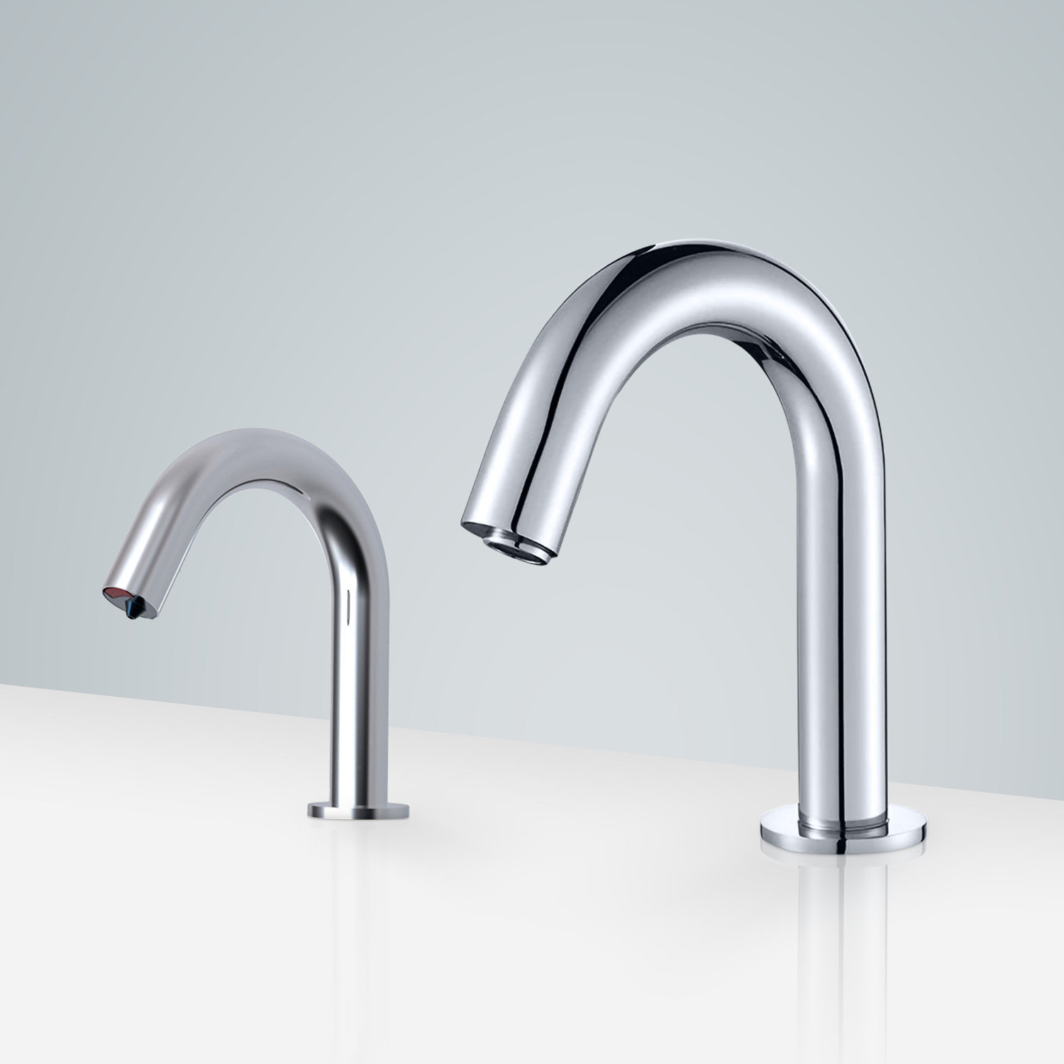 Fontana Marsala Gooseneck Volume Commercial Motion Sensor Faucet, Soap ...