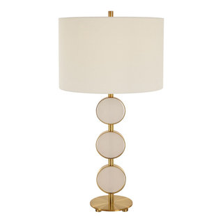 Three Rings One Light Table Lamp in Brushed Brass - Transitional ...