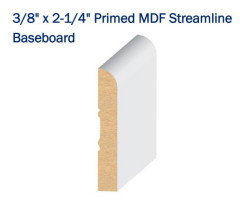 Baseboard height for ceiling just shy of 8’