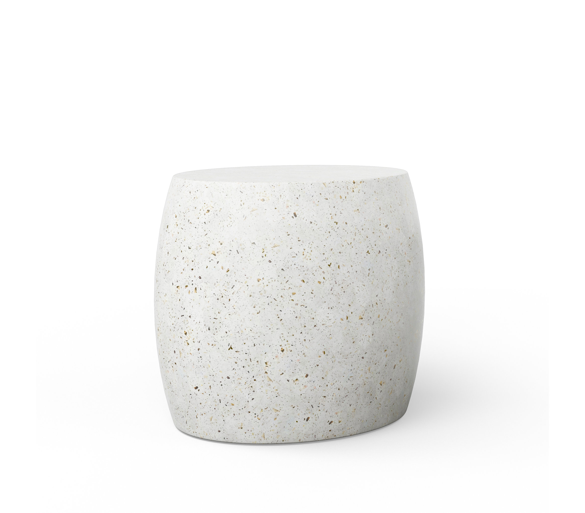 Pebble Ivory Terrazzo Concrete Made Outdoor End Table - Contemporary ...