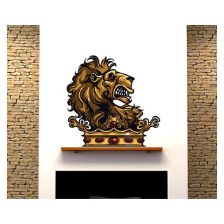 Medieval Lion Vinyl Wall Decal MedievalLionUScolor003, 18 in ...