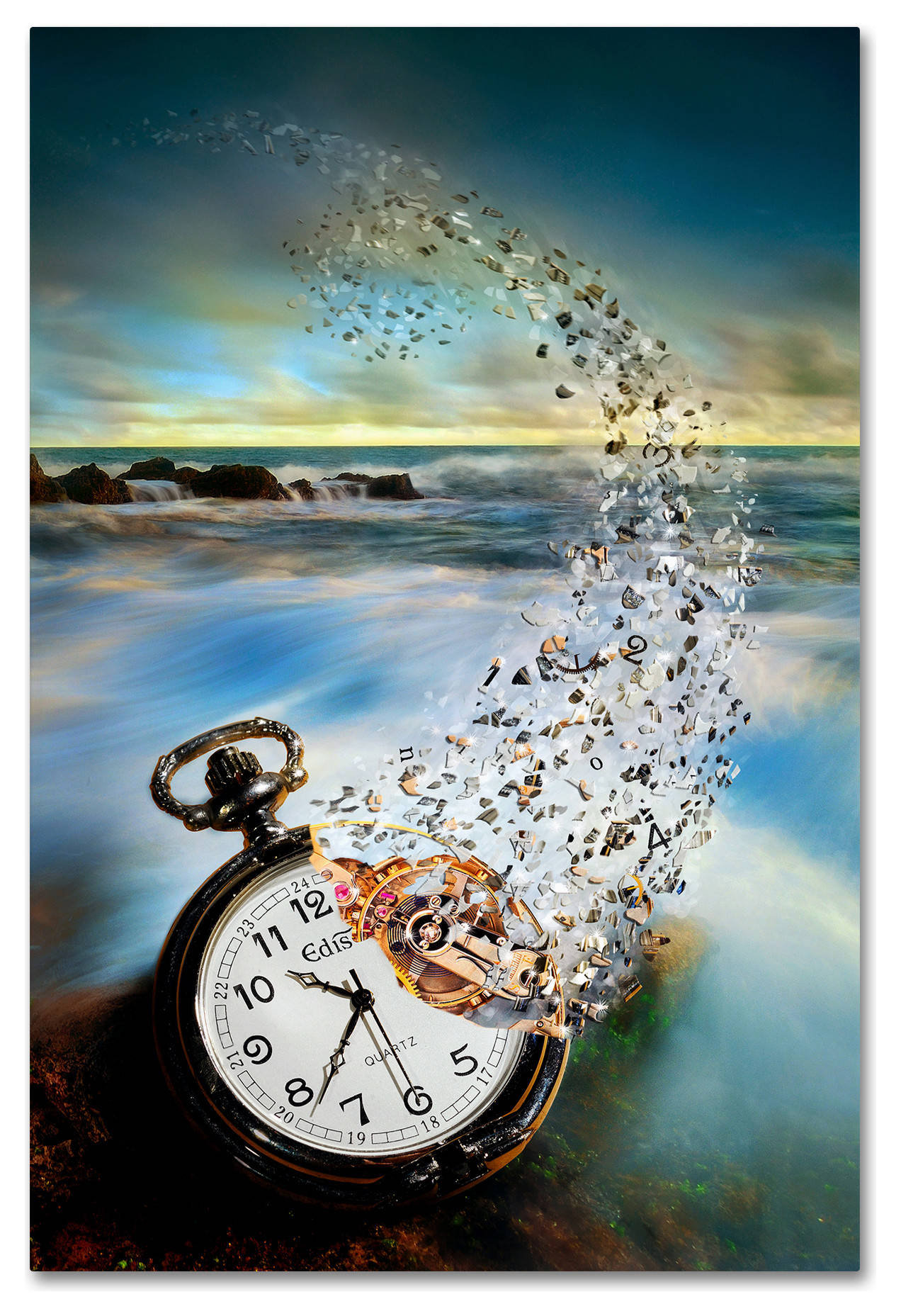 Sandy Wijaya 'The Vanishing Time' Canvas Art, 12"x19" - Contemporary ...