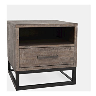 East Hampton Distressed Solid Wood End Table - Contemporary - Desks And ...