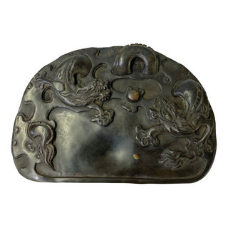 Chinese Oriental Black Color Dimensional Dragon Ink Well Pad Display ...