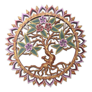 Novica Handmade Tree Hugger Wood Relief Panel - Wall Panels - by NOVICA ...