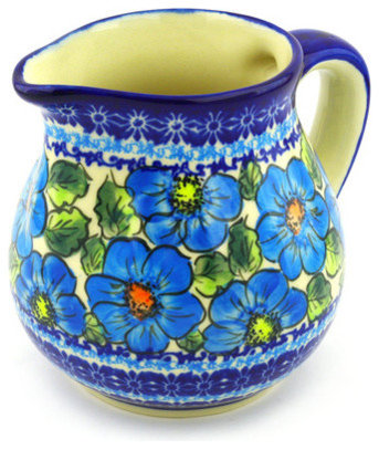 Polish Pottery 46 oz. Stoneware Pitcher Hand-Decorated Design ...