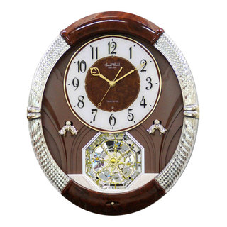 Rhythm's Joyful Moment Musical Motion Wall Clock - Traditional - Wall ...