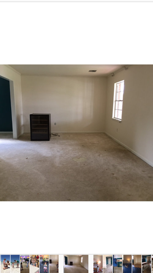 Empty crusty sitting room to functioning playroom