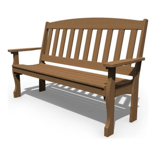Pressure Treated Pine English Garden Bench, 5 Foot - Transitional ...