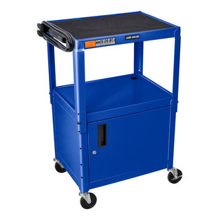 Luxor 42" Adjustable Height Cart With Cabinet - Contemporary - Utility ...