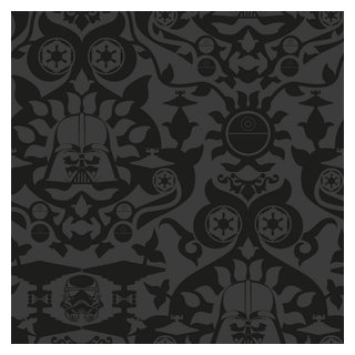 Charcoal Star Wars The Dark Side Damask Peel & Stick Wallpaper ...