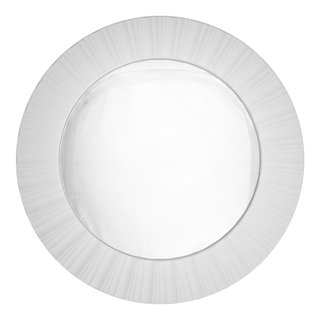 20" Simply Elegant Fluted Frame Round Wall Mirror - Transitional - Wall ...