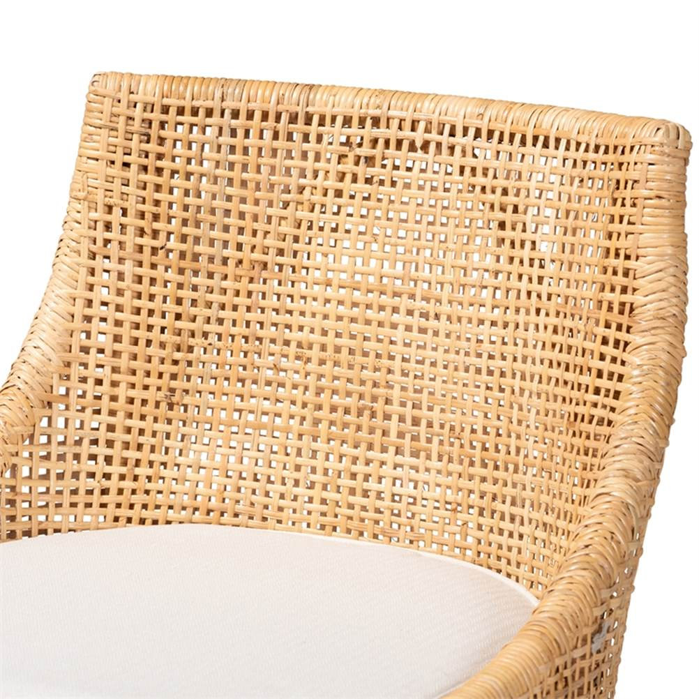 Baxton Studio Bella Modern Bohemian Natural Brown Rattan Bar Stool ...