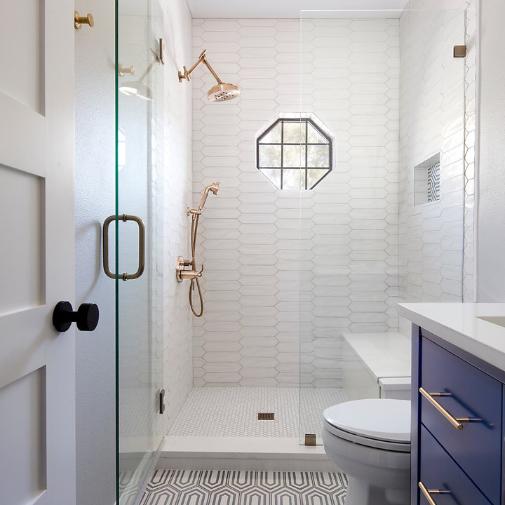 75 Beautiful Bathroom Nib Wall Home Design Ideas & Designs | Houzz AU