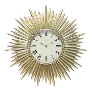 Sunburst Wall Clock, 24" - Contemporary - Wall Clocks - by Infinity ...