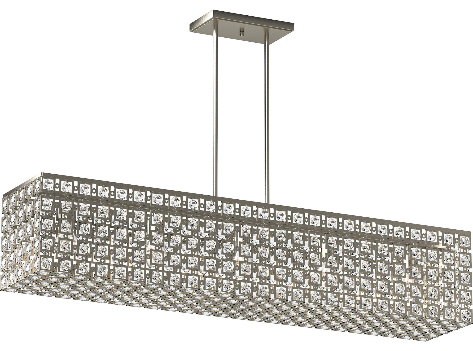Volume Lighting V5215 5 Light 47"W Crystal Linear Chandelier ...