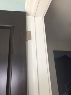 Stained door and white trim - what color jamb?