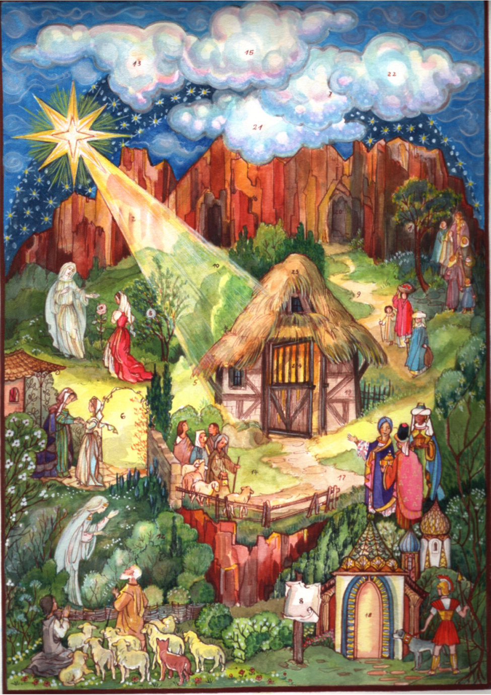Sellmer Advent- Nativity Scene - Contemporary - Prints And Posters - by ...