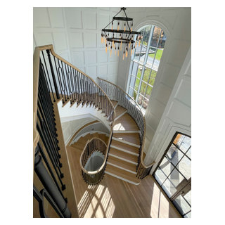95_Remarkable and elegant floating elliptical staircase, McLean, VA ...