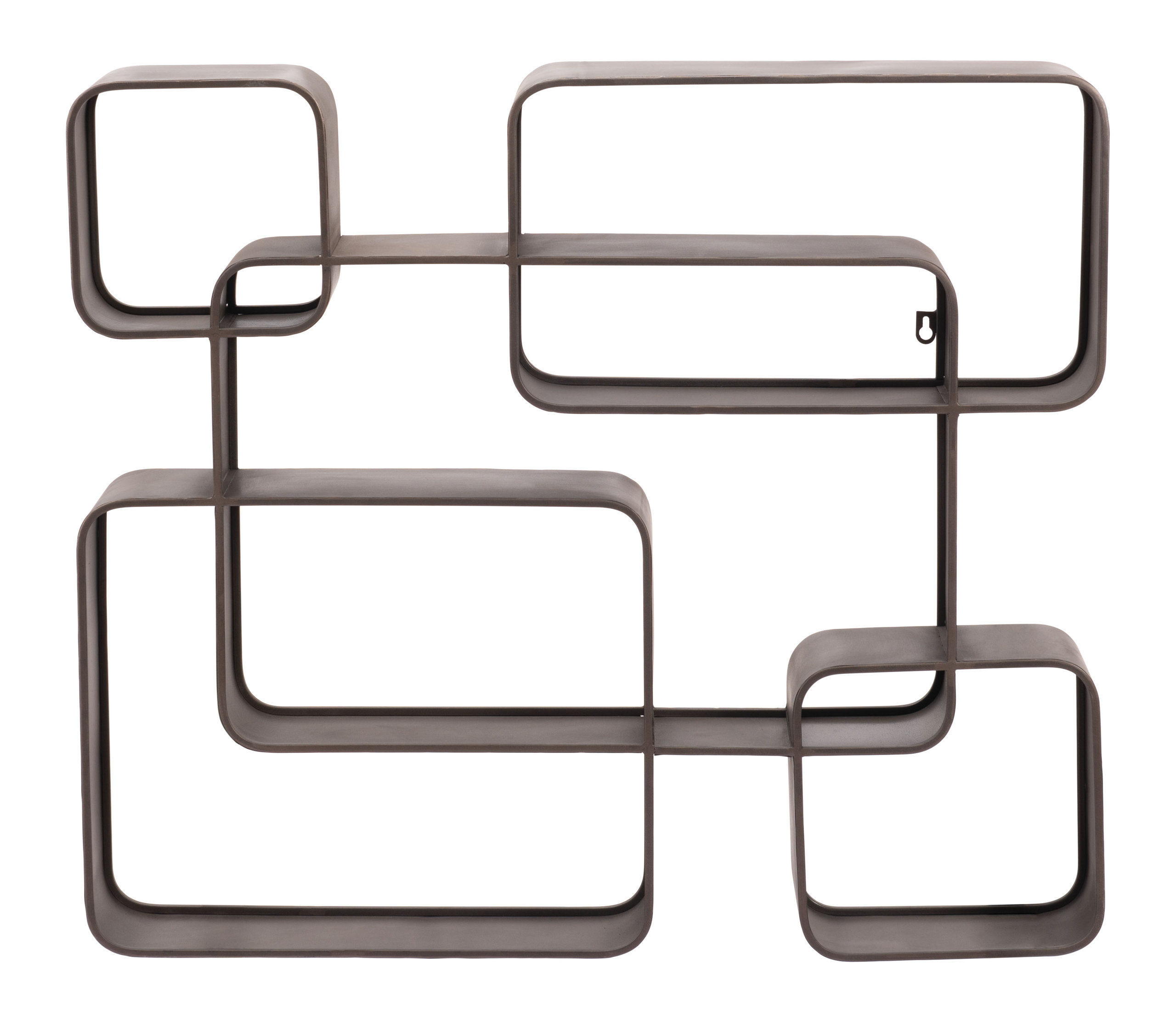 Reza Wall Shelf Antique Gray - Industrial - Display And Wall Shelves ...