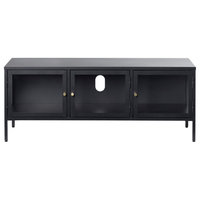 Metal & Glass TV Lowboard - Industrial - Entertainment Centers And Tv ...