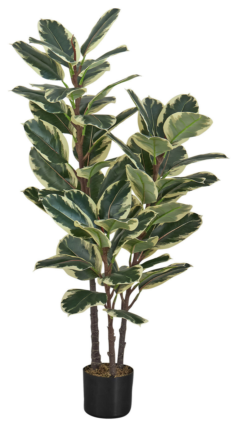 Artificial Plant, 47" Tall, Oak Tree, Indoor, Floor, Potted, Green ...