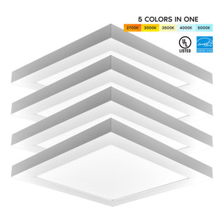 Luxrite 1x1 FT LED Panel Flush Mount 18W 5 Color Options 1500lm 4 Pack ...