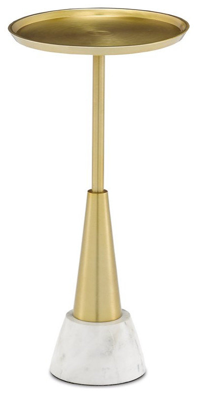 Currey and Company 4000-0080 Davis Brass Drinks Table - Contemporary ...