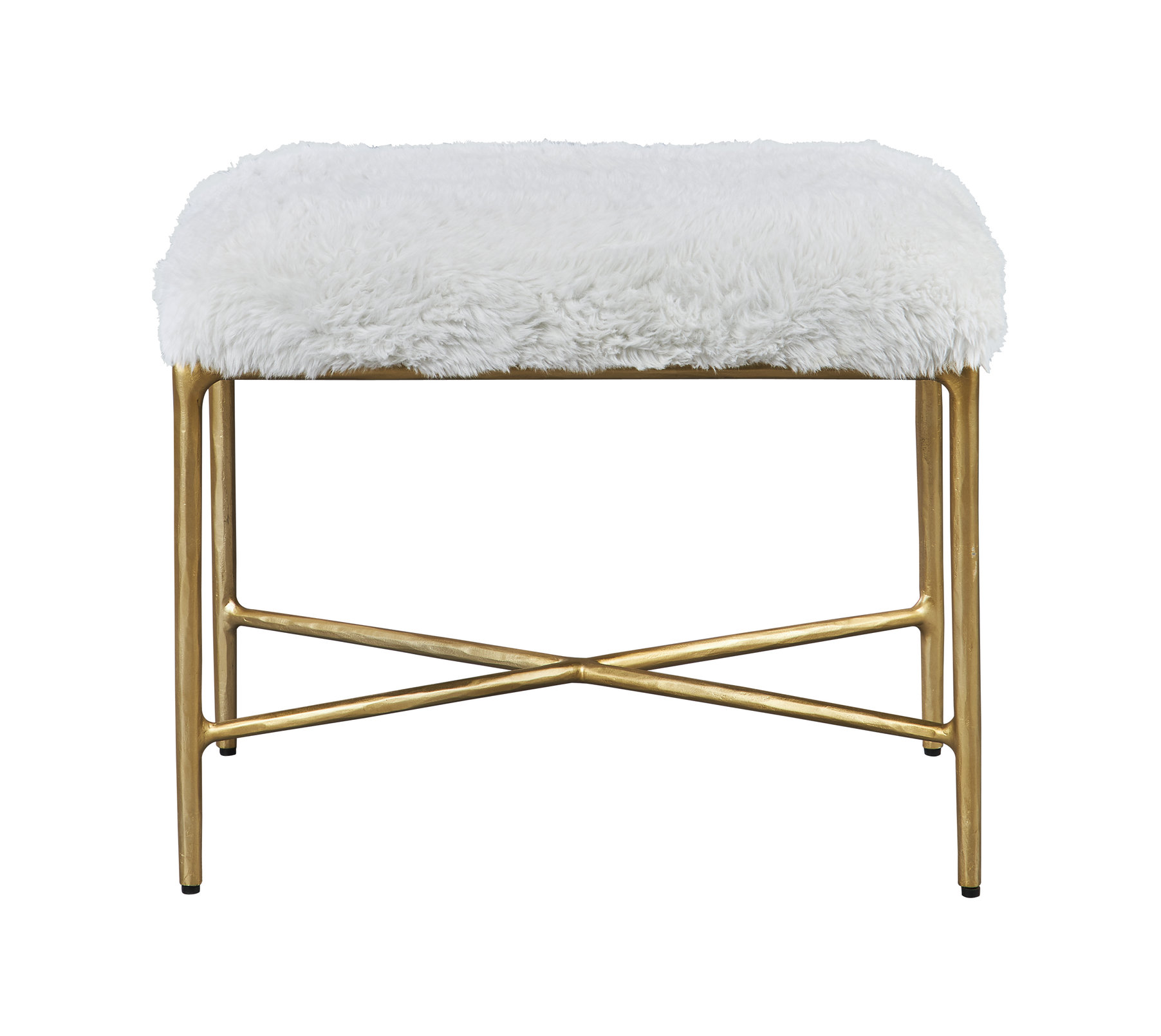Charmed Sheepskin Small Bench - Midcentury - Vanity Stools And Benches ...
