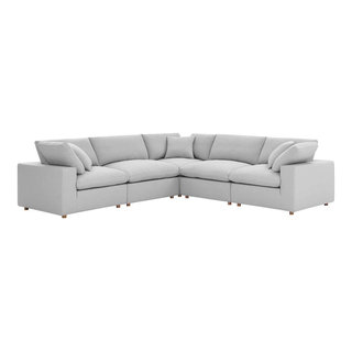 Commix Down Filled Overstuffed 5 Piece 5-Piece Sectional Sofa ...