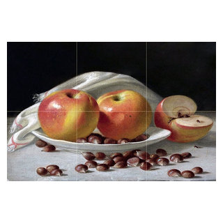 Tile Mural Kitchen Bathroom Wall Backsplash Apples And Chestnuts, Four ...