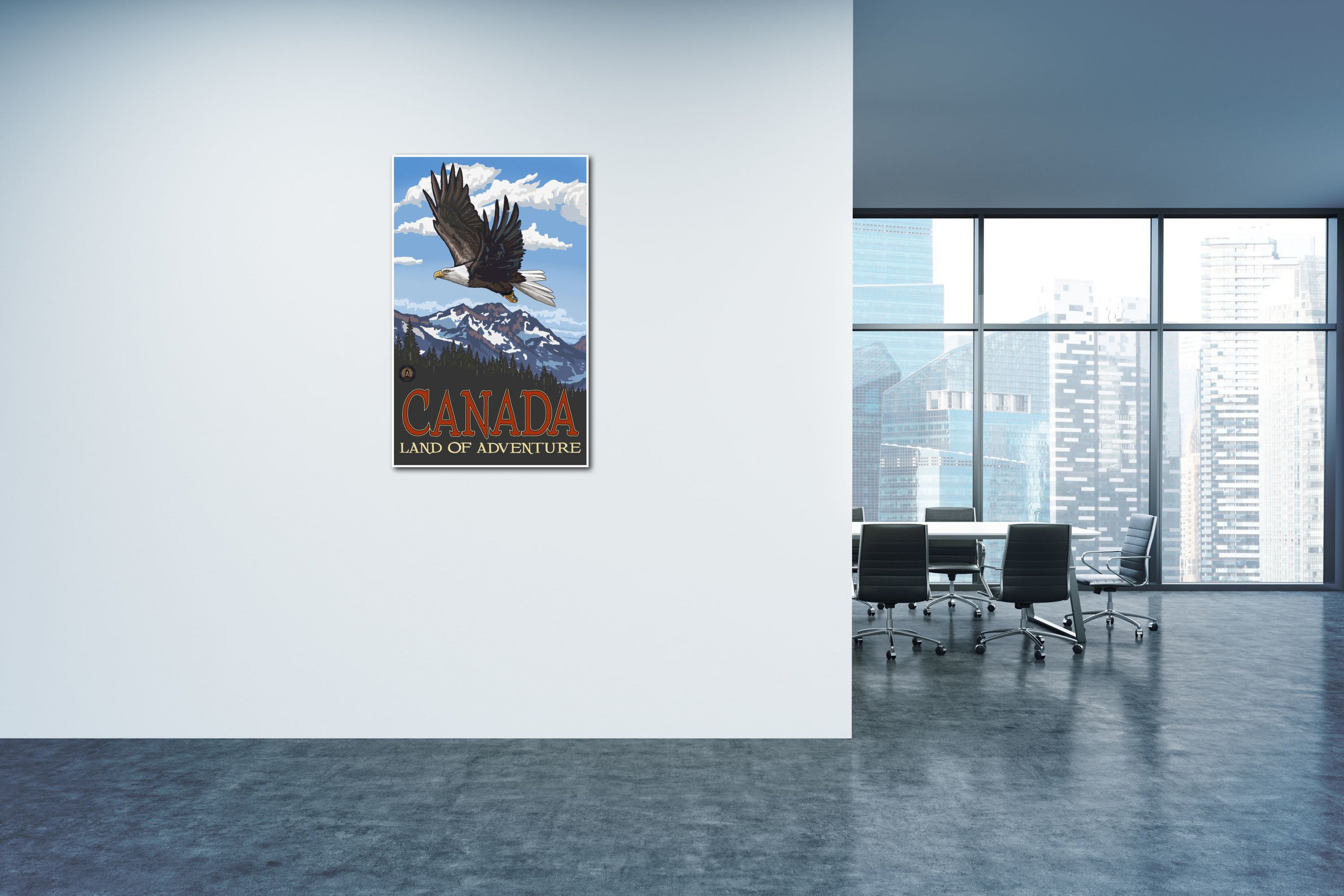 by Artist Paul A. Lanquist Canada Eagle Soaring Art Print, 24"x36 ...