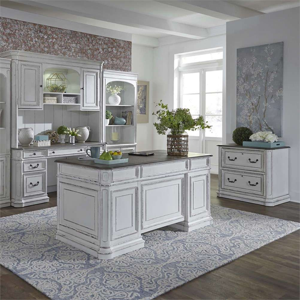 Magnolia Manor White Desk - Farmhouse - Desks And Hutches - by ...
