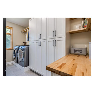 Plymouth Scope Creep part 1- laundry/mudroom/powder bath - Transitional ...