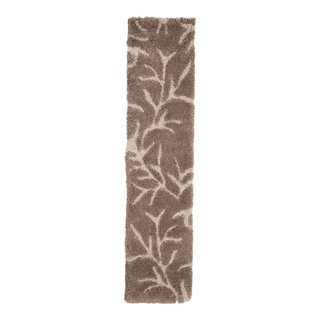 Lavish Home Everest Shag Sculptured Flowers Rug, 1' 8"x7', Brown ...