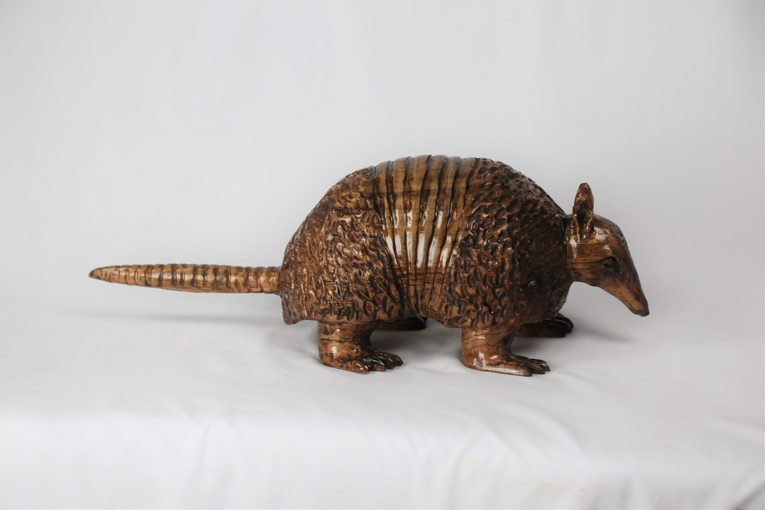 "Armadillo" Wood Sculpture - Rustic - Decorative Objects And Figurines ...