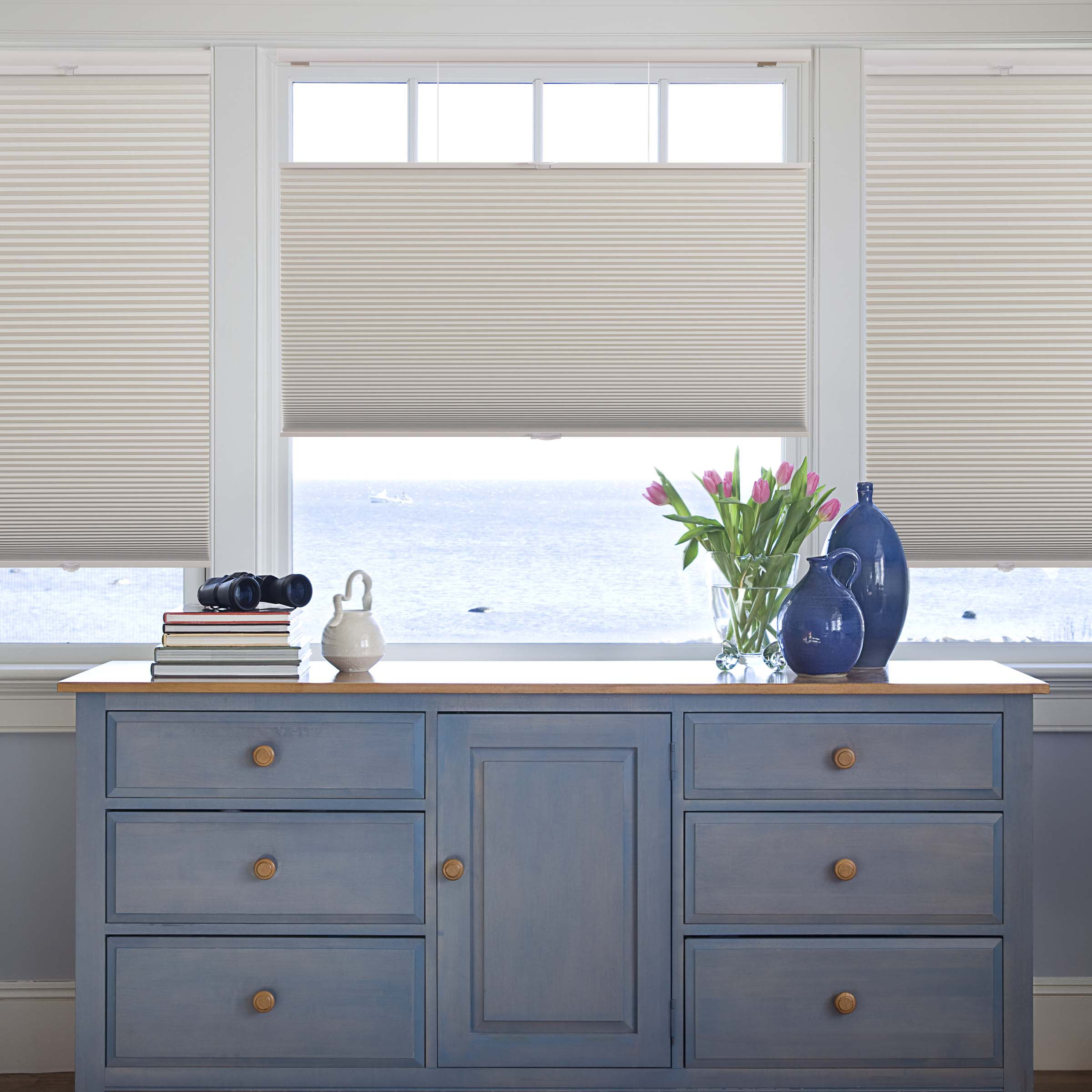 Blackout Top Down Bottom Up Cordless Cell Shades, 46in, 46Wx48H ...