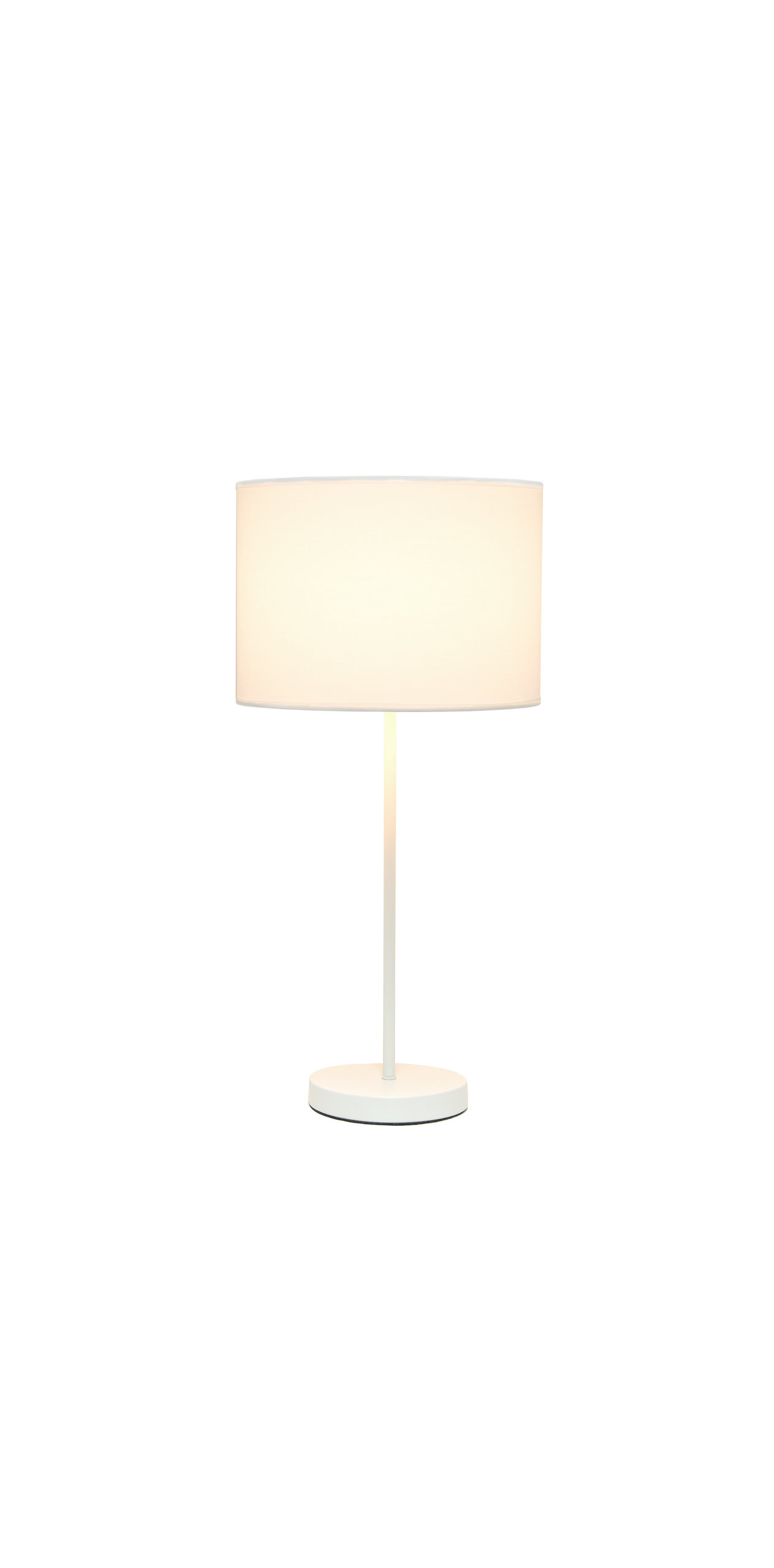 Simple Designs White Stick Lamp With White Fabric Shade - Transitional ...