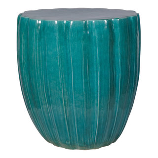 Scallop Stool - Aquamarine Outdoor Stool - Contemporary - Accent And ...