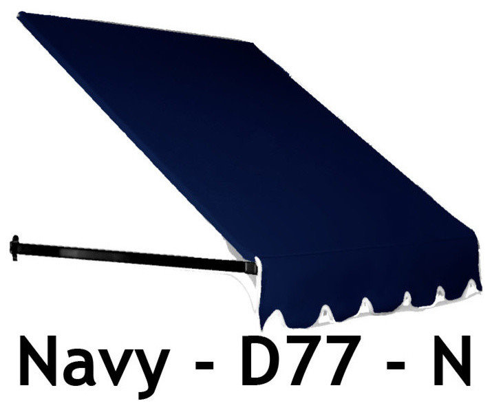 Awntech 6' Dallas Retro Acrylic Fabric Fixed Awning, 16" x 30 ...