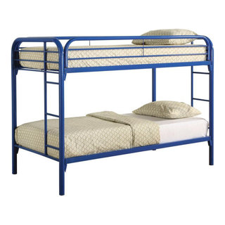 Morgan Twin Over Twin Bunk Bed Blue - Contemporary - Outdoor Cushions ...