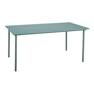 Patio Dining Table Outdoor 63x39", Matte Fine Texture - Contemporary ...