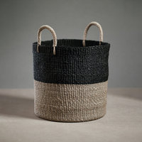 Batac Two-Tone Abaca Basket - Tropical - Baskets - by Zodax | Houzz