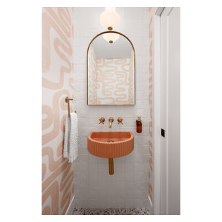 Lakefront Condo Transformation - Contemporary - Powder Room - Other ...