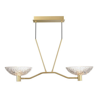 Maxim Lighting 24982TCSBR Metropolis 2-Light Linear Pendant in Satin ...