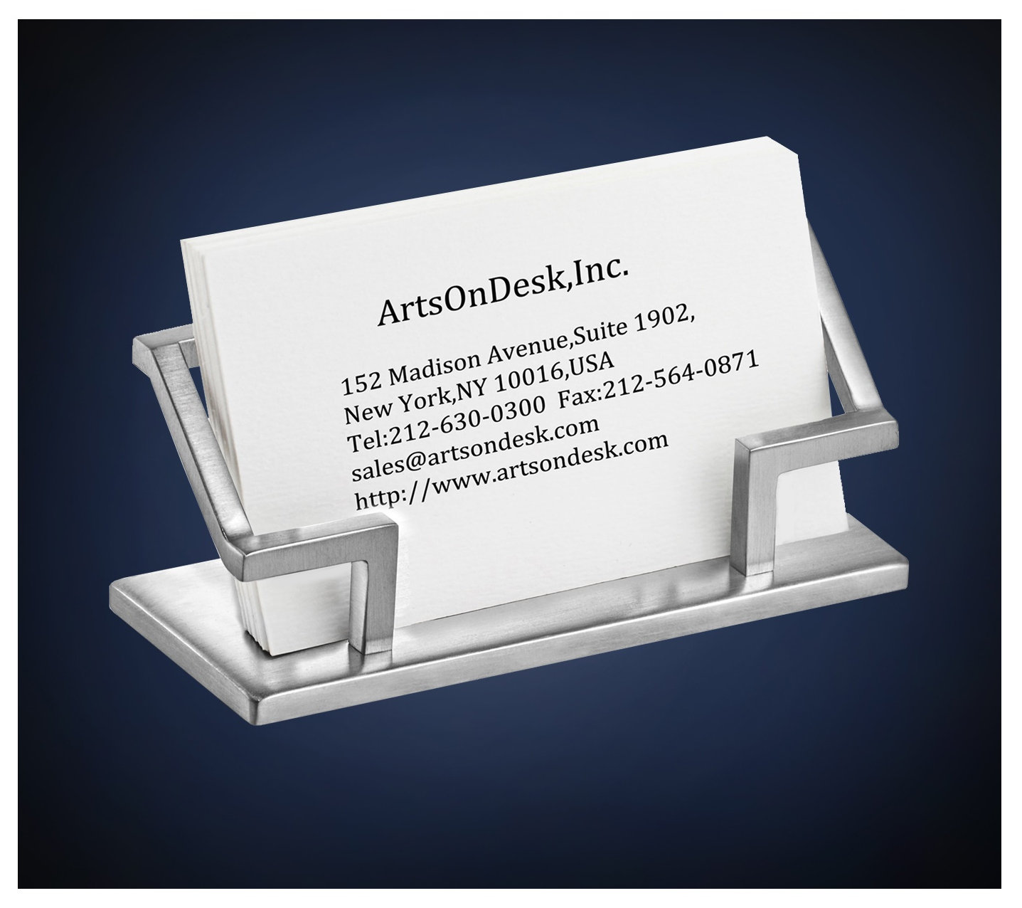 Stainless Steel Business Card Holder, Satin Finish. - Modern - Desk ...