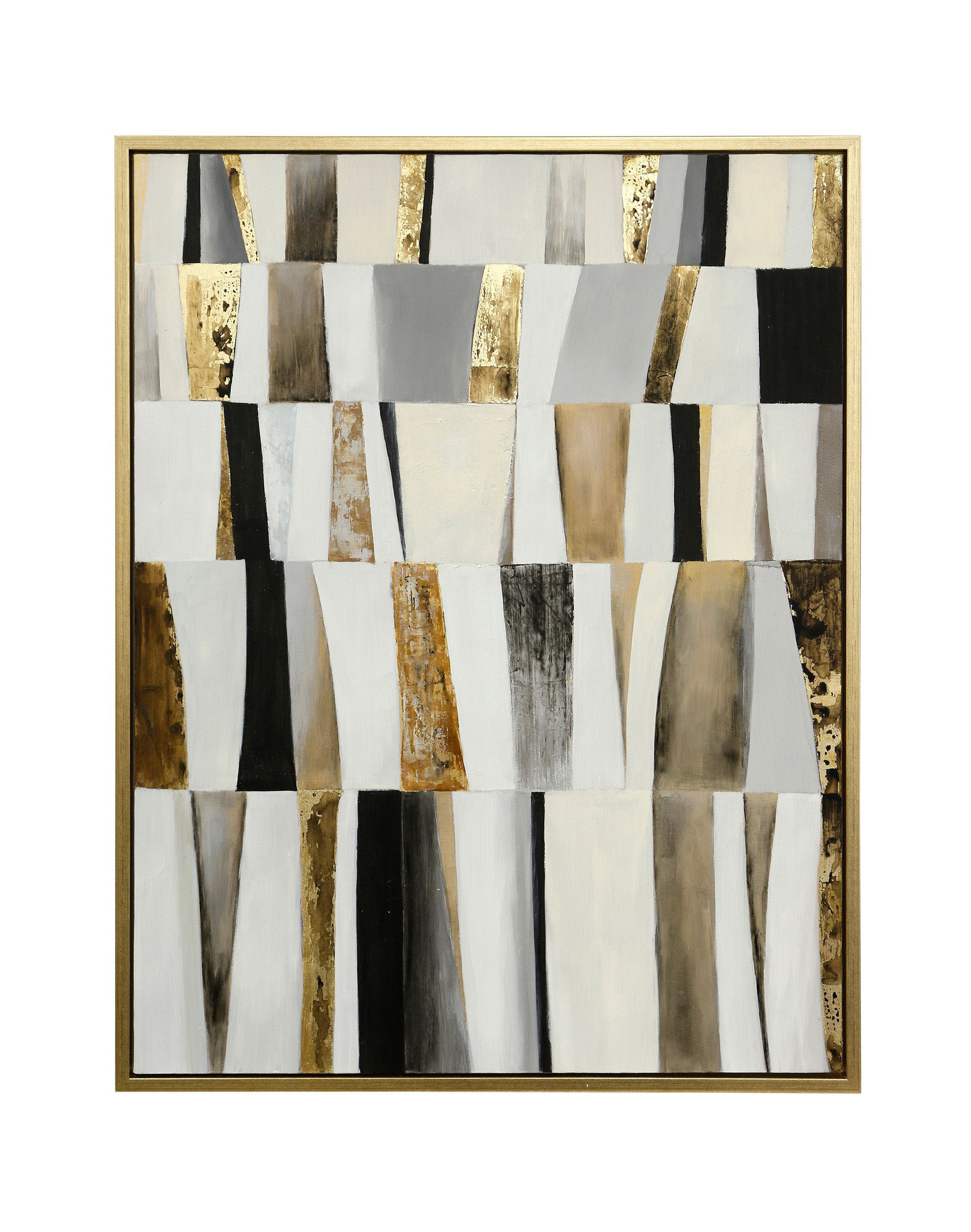 Shutter Framed Canvas Art- Small Hand Painted Abstract 1.5 Inch Frame ...