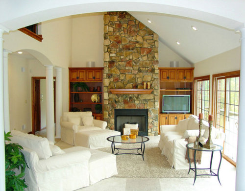 Family room fireplace location