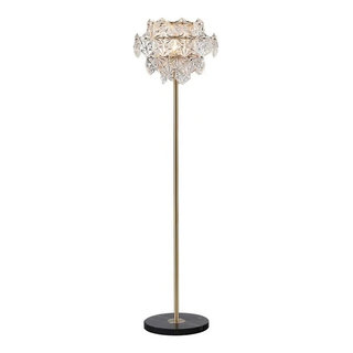 Dübendorf | Nordic Luxury Crystal LED Floor Lamp With Marble Base ...